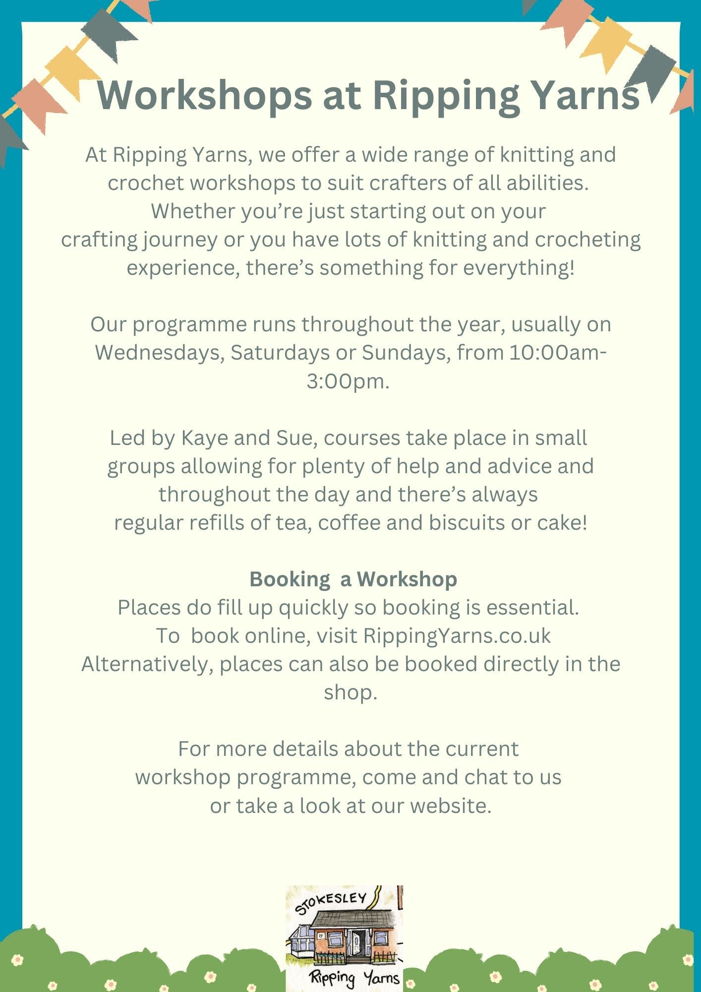 Workshops at Ripping Yarns – tagged "Type_Workshop" – Ripping Yarns Crafts